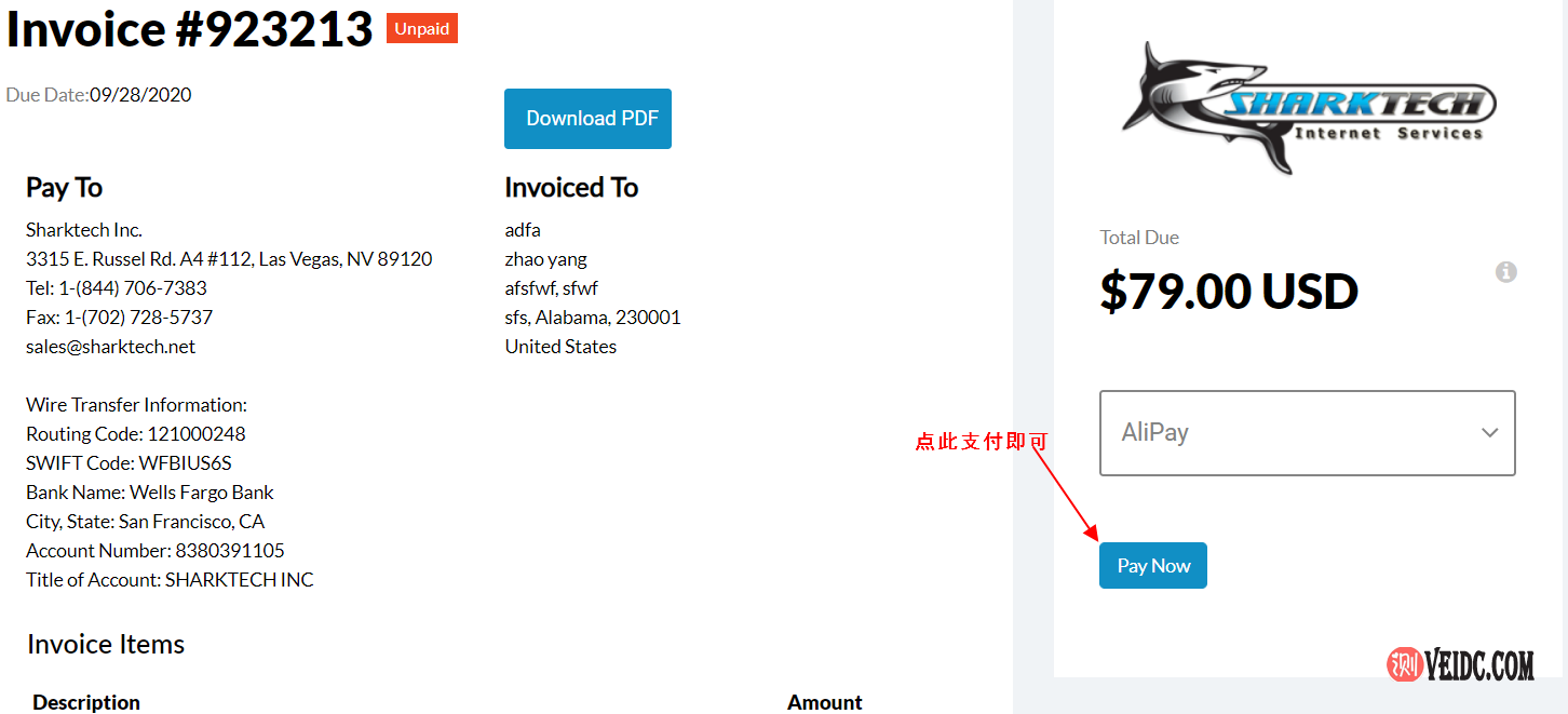 SharkTech数据中心美国服务器购买图文教程附春季促销/E3 16G内存/1Gbps带宽 $49/月起-SSHCE测评